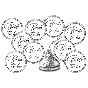 216 Bride to Be Kisses Bachelorette Stickers, Chocolate Drops Labels Stickers for Bachelor, Bridal Shower, Wedding, Engagement Party Decorations, Kisses Favors Decor. Made in USA