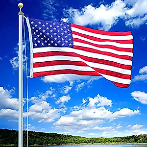 Homissor American Flags 3x5 for Outside US Flag Made in USA - Outdoor Heavy Duty United State Flag Embroidered Stars Durable Nylon for All Weather High Wind Sewn Stripes With Brass Grommets