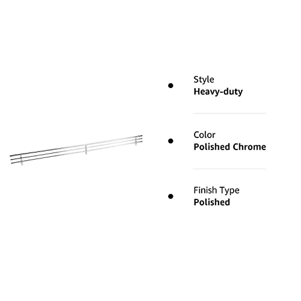 Hardware Resources SF17-PC Wire Shoe Shelf Fence, Polished Chrome