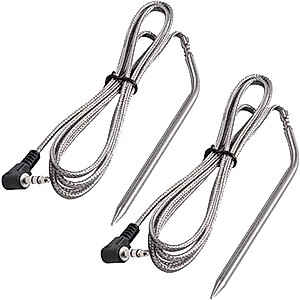 DONSIQIZZ Replacement for Camp Chef Meat Temperature Probe CampChef Pellet Grills Parts Kit,3.5 mm Plug High-Temperature BBQ Digital Thermostat Probes,Set of 2