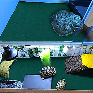 PINVNBY Reptile Carpet, 2 Sheets Lizard Terrarium Mat,Natural Coconut Fiber Substrate Bedding Habitat Liner Pads for Bearded Dragon Snake Bedding Gecko Tortoises Tortoise Chameleons