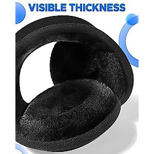 Venswell Winter Ear Muffs/Earmuffs for Men Women Fleece Ear Warmers for Cold Weather Running-Behind the Head Ear Cover Adjustable