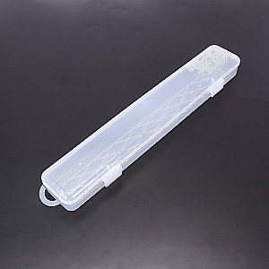 Healifty Clear Container Paintbrush Organizer 3pcs Clear Plastic Pencil Case with Snap Closure Multifuction Storage Container for Art Craft Organizer Clear Container Paintbrush Organizer