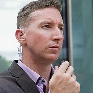 KS K-STORM Covert Acoustic Tube Walkie Talkie Earpiece Surveillance Headset with Mic Compatible with Motorola APX1000 APX4000 APX6000 APX7000 XPR6000 XPR6550 XPR7000 XPR7550 Two-Way Radio (1 Pack)