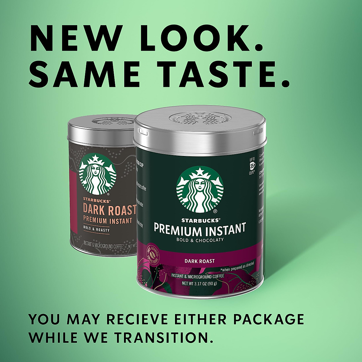 Starbucks Premium Instant Coffee — Dark Roast — 100% Arabica — 3 Tins (up to 120-cups total)