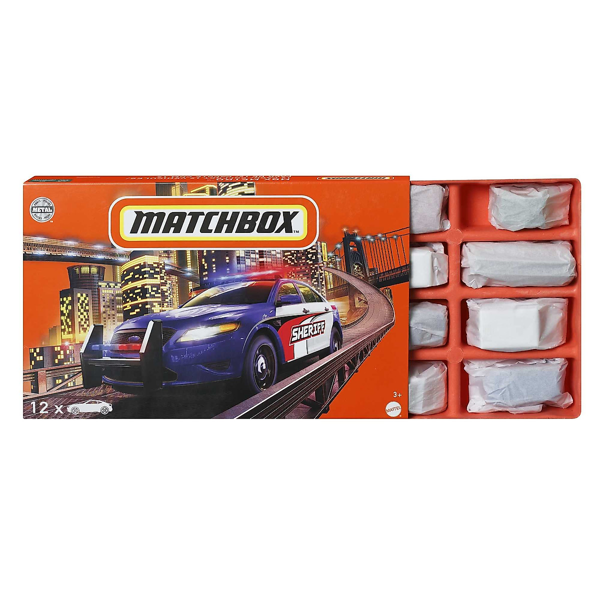 Matchbox Toy Cars, Trucks or Vans 12-Pack, Set of 12 Service, Utility, Transport or Rescue Die-Cast Vehicles in 1:64 Scale, Metro Bundle