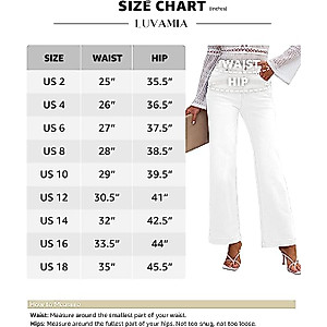 luvamia Wide Leg Jeans for Women High Waisted Baggy 90S Jeans Distressed Stretchy Denim Pants Trendy Womens Jeans High Waisted White Wide Leg Pants for Women Brilliant White Size US 10