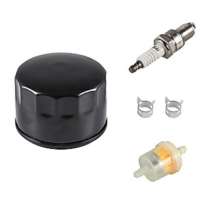 Supermotorparts 492932S Oil Filter Fuel Spark Plug for Craftsman LTX1000 LT2000 John Deere L110 D110 L118 LA120 D125 Craftsman