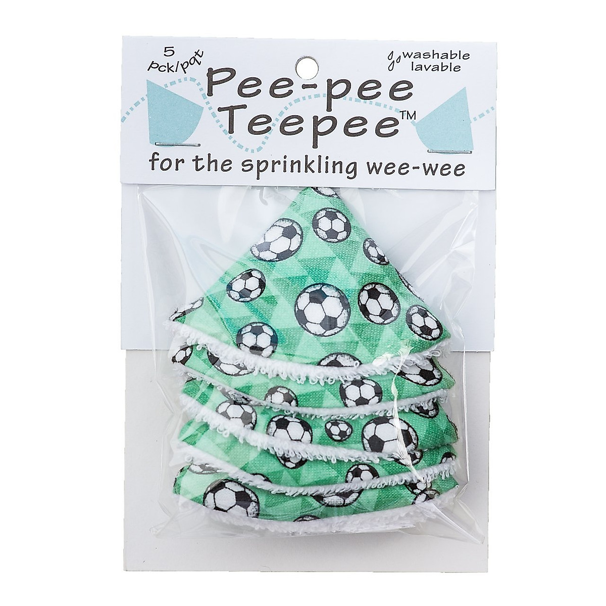 Beba Bean Pee Pee Teepee Soccer Green 5 Pieces Baby boy Pee Shield Babyboy Essentials peepeeeteepee Baby boy Diaper Cover for Boys Teepee Pee Shield Pee Covers