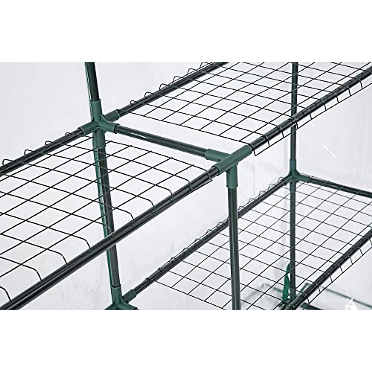 Miracle-Gro 4'8" x 4'8" x 6'5" All-Season Small Walk-in Greenhouse with 8 Wire Shelves for Outdoors, Easy-Access and Durable, Translucent