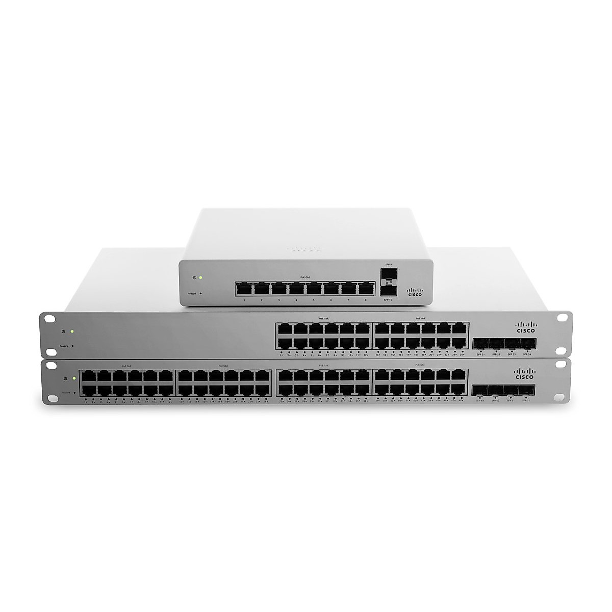 Meraki Cloud Managed MS220 Series 8 Port Gigabit PoE Switch - 8x 1GbE Ports - MS220-8P