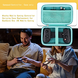 khanka Mobile Gaming Controller Carrying Case Compatible with Backbone One iOS Mobile Gaming Gamepad/Controller, Case only (Teal)
