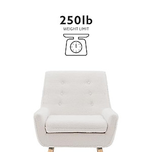 Linon Ivory Sherpa Accent Reid Chair, White