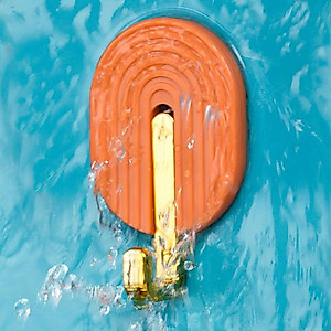 2pcs ABS High Bearing Capacity Towel Hook, Self Adhesive Hooks, Strong Adhesion Wall Hooks for Bathroom Kitchen (Orange)