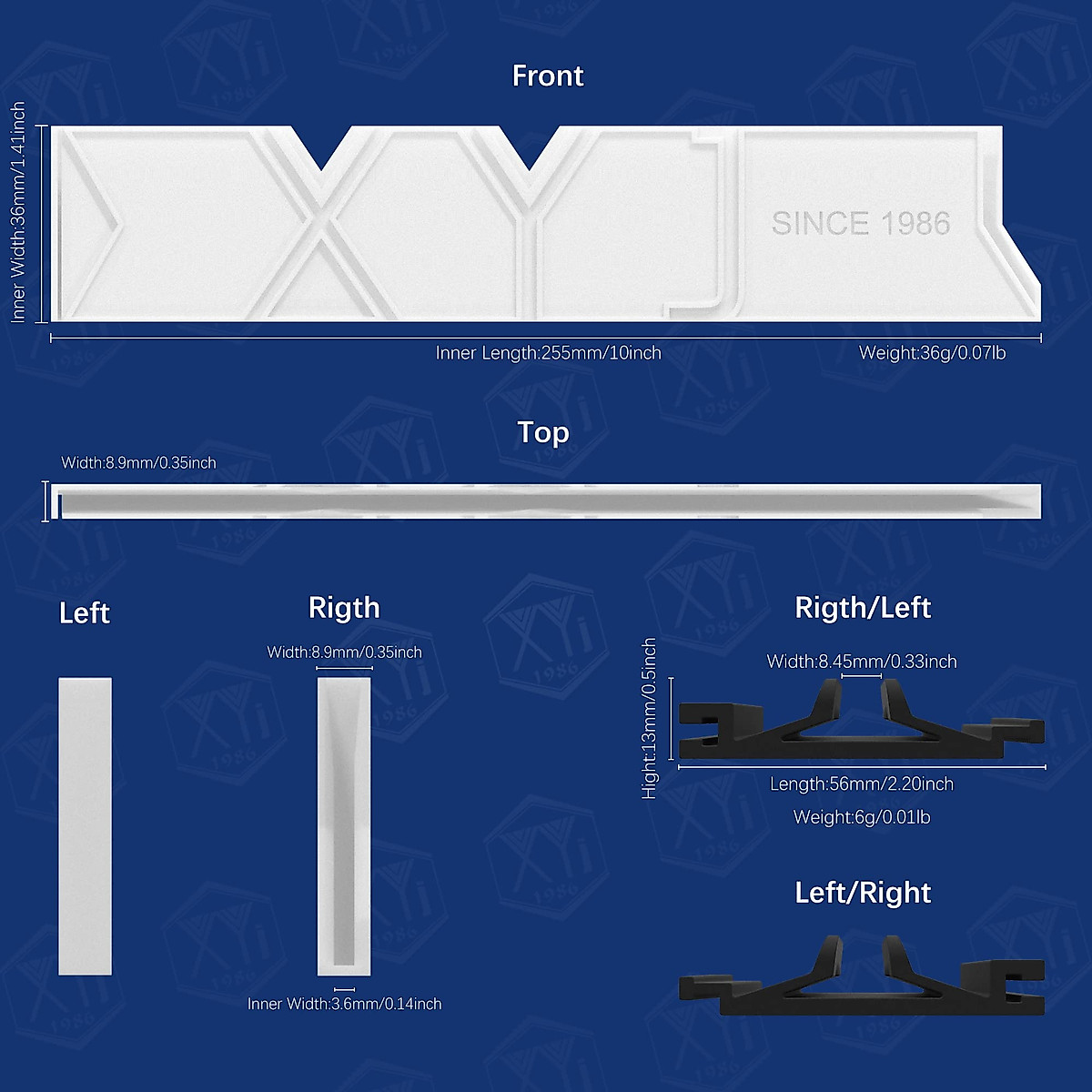 XYJ Universal Knife Guards,Plastic Chef Knives Sheath Holder,Cleaver Cover,Kitchen Knives Sleeves Case Great For Drawer Knife Roll (10 x 1.5 Inch)