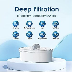 Waterdrop WD-PF-01A Plus Replacement Filters for All Waterdrop Pitcher Filtration System, Last Up to 3 Months or 200 Gallons (Pack of 3)