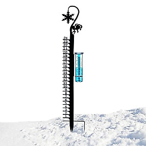 Snow Gauge - Snow Gauge Outdoor Christmas,Deer Outdoor Snow Measuring Device for Garden & Yard, Christmas Measuring Gauge Tanba