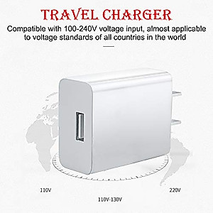 MEROM 5V 2A AC/DC Power Adapter for WyzeCam, Wyze Cam Pan, Kasa Cam, Dropcam, Nest Cam, Furbo Dog, YI Dome Wireless IP Security Camera USB Wall Charger Cord(3 Pack)