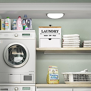 Dryer Sheet Holder with Drawer and Lid, Wood Dryer Sheet Dispenser and Laundry Pods Container for Laundry Room Organization and Storage, Laundry Pod Holder Wall Mount for Laundry Room Decor (White)