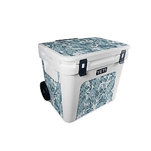 MightySkins Carbon Fiber Skin Compatible with Yeti Roadie 60 Wheeled Cooler - Arctic Camouflage | Protective, Durable Textured Carbon Fiber Finish | Easy to Apply and Change Styles | Made in The USA