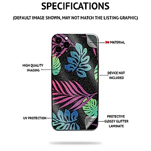 MightySkins Glossy Glitter Skin Compatible with Apple AirTag (Original) 4 Pack of Skins - Night Sky | Protective, Durable High-Gloss Glitter Finish | Easy to Apply and Change Styles | Made in The USA