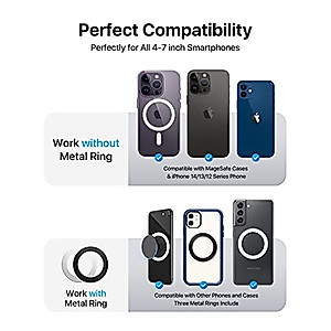 andobil Bling Magnetic Phone Grip & Magnetic Car Mount Compatible with MagSafe iPhone 14 Pro Max 13 12 and All