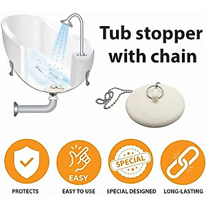 Gadgetime USA 5 Pieces Bathtub Stopper - Five Sizes - Pool Plugs - Shower Rubber Drain for Kitchen, Bathtub, Sink, Pool & Laundry