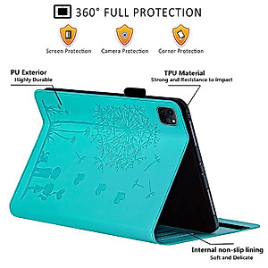 Case for iPad Pro 12.9 Inch 5th Generation 2021, Case iPad Pro 12.9 Inch 4th Generation 2020, Shockproof Case PU Leather Flip Stand Auto Sleep Wake, Dandelion Blue