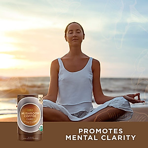 ShroomDNA Mushroom Coffee Blend with Chaga & Lion's Mane | Instant Focus + Clarity All Day | Organic + Vegan + Gluten Free | No Added Sugar | 20 Count