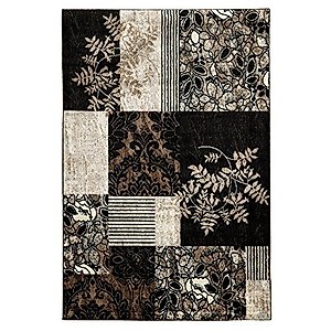 Linon Collection Elegance Marble Black, 5' x 7'3"