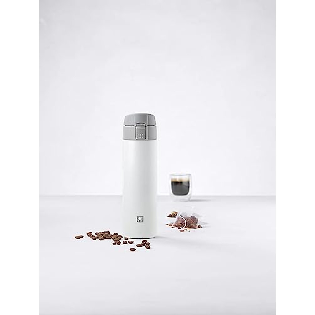 ZWILLING Thermo Travel Bottle, 15.2 oz, Silver-White