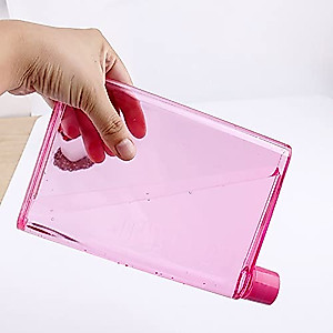 MNTT Food Grade Artistic Transparent A5/A6 420ml Portable Drinkware Water Bottle Drink Bottle Drinks Kettle(350ml,Transparent)