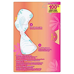 Always Radiant Teen Feminine Pads For Women, Size 1 Regular Absorbency, With Flexfoam, With Wings, Unscented, 42 Count