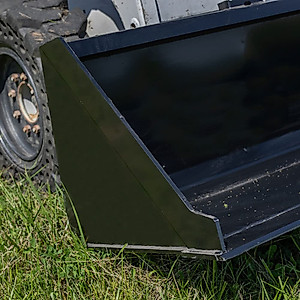 Titan Attachments Skid Steer Bucket Attachment 72" 276 lb. Universal 1/8" Thick