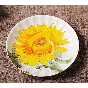 Fine Bone China Sunflower Vintage Chintz Porcelain Coffee Mug Tea Cup with Saucer