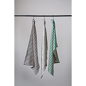 Creative Co-Op Striped Cotton (Set of 3 Pieces) Tea Towels, Multicolored
