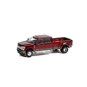 2019 F-350 Dually, Ruby Red and Stone Gray - Greenlight 46070/48 - 1/32 Scale Diecast Model Toy Car