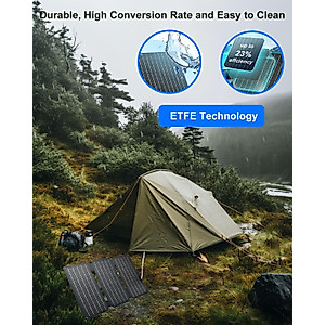 Portable Solar Panel, ActuEgo 30W Solar Panels Portable IP65 Portable Solar Charger for Cell Phone IP65 Waterproof Solar Panel Kit 18V DC/USB/USB-C for Power Station/Camping/Hiking/Outdoor Avtivities