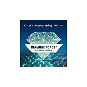 Oster DiamondForce 10 x 20" Nonstick Coating Infused with Diamonds Electric Griddle with Warming Tray