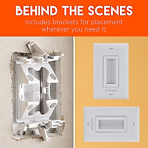 ECHOGEAR Wall Brush Plate for Hiding Up to 8 Low Voltage Cables - Sturdy Brushes with Cable Catching Design - Ideal Cable Pass Through for Wall Mounted TVs