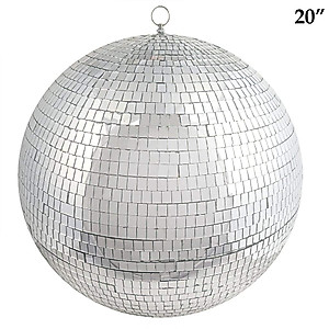 Tableclothsfactory 20" Groovy Glass Mirror Disco Ball Party Decoration for Wedding Event Birthday Party