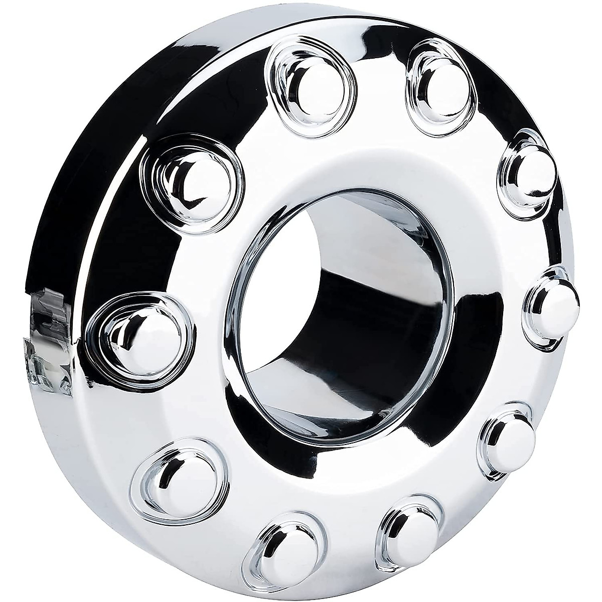 5C3Z1130NA Front 10 Lug Chrome Wheel Center Hub Cap Compatible with Ford F450 F550 Super Duty 2005‑2017, 4WD Front Wheel Center Caps