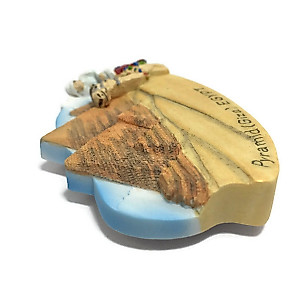 WitnyStore Tiny Giza Pyramid Complex, Egypt Africa Tourist Attractions Resin Refrigerator Magnet Traveler Souvenir Gifts Memento Decor 3D Fridge Magnets