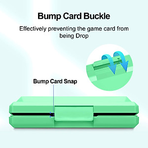 JINGDU JEMDO 12-Slot Switch Game Card Case Compatible with Switch Game & Micro SD Cards, Hard Shell, Soft Lining, The Cute Games Cartridge Holder Organizer Suitable for NS/Lite/OLED Game Card, Leaf