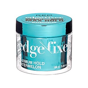 Red by Kiss Edge Fixer Hair Shine Gel, 24 Hour Max Hold, Non-Flaking, Biotin B7 Infused, Natural Styling, Professional Edge Control Wax, Perfect for Braiding (Watermelon)