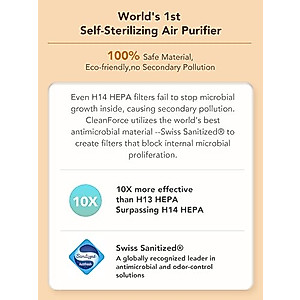 CleanForce Air Purifiers for Home Large Room Up to 2550 ft², HEPA Air Purifier Air Cleaner with WIFI for Dust, Allergens, Pollen, Pet Hair Dander, Odors, Asthma & Allergy Friendly Certified, Rainbow