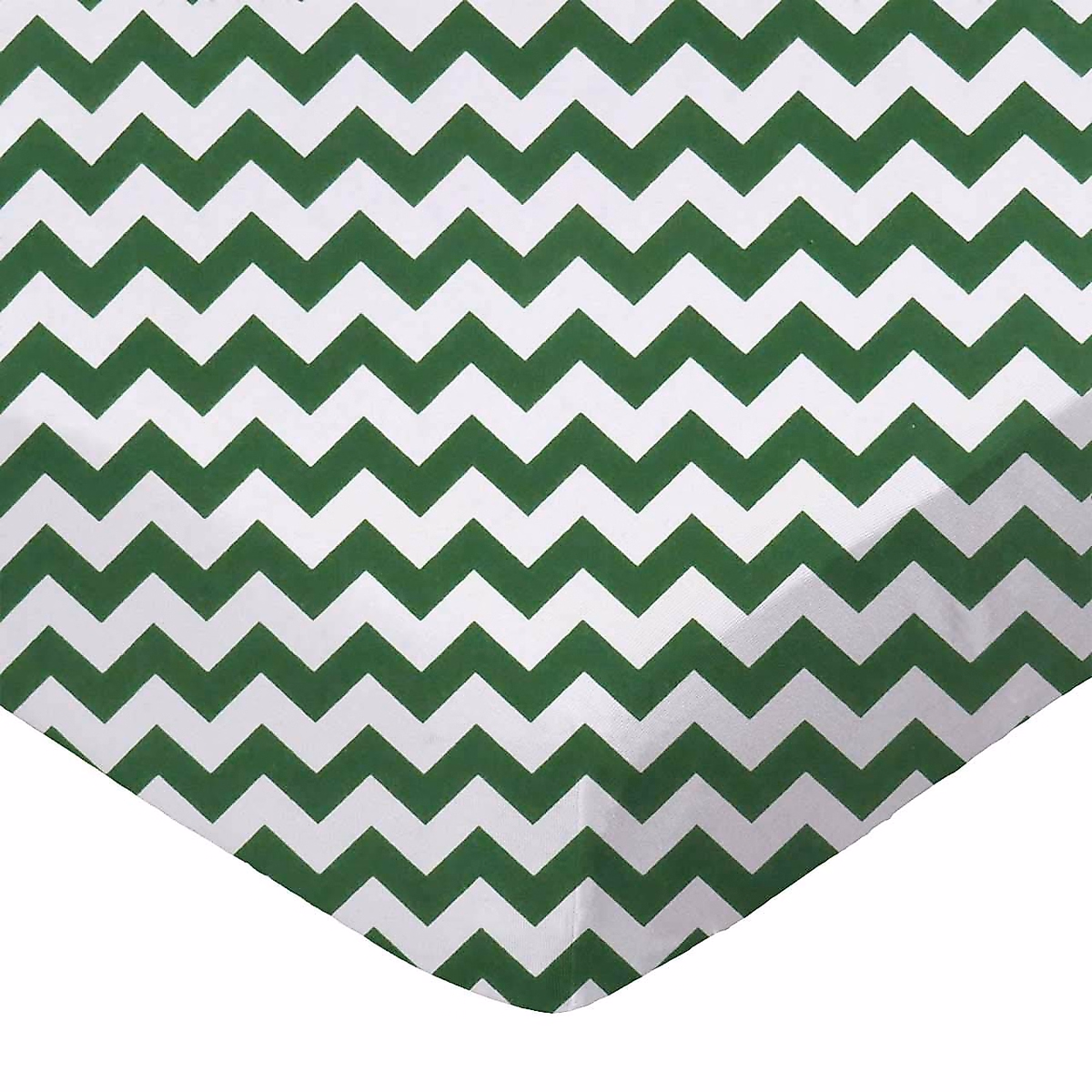 SheetWorld Baby Fitted Playard Sheet 24 x 42 inches, 100% Cotton Woven Sheet, Unisex Girl Boy, Grey Chevron Zigzag Made in USA, Compatible with BabyBjorn Travel Crib