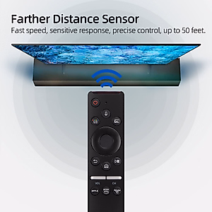 Neuronmart Voice Remote Control Replacement for Samsung Smart TV Remote, for Samsung 4K 8K Crystal UHD LED QLED Frame HDR Curved Smart TV with Netflix, Prime Video, Rakuten TV Button