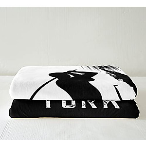Golf Sherpa Blanket,Golf Balls Blanket Sports Game Theme Throw Blanket Twin for Chair Black White Fleece Blanket Boys Room Decorative Plush Blanket Teens Adults Bedroom Decor Caring Gift for Men