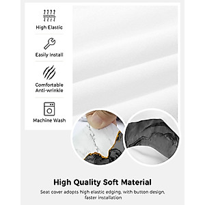 Marble Black Grey 2 Pieces Computer Office Chair Covers Set, Stretchable Desk Rotating Chair Seat Cushion Slipcover Back Covers, Decorative Protectors Cover Minimalist Abstract Gold Modern Art